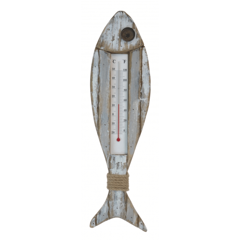 Wooden Fish Thermometer – Dorset Gifts – Nautical gift shop on Poole ...